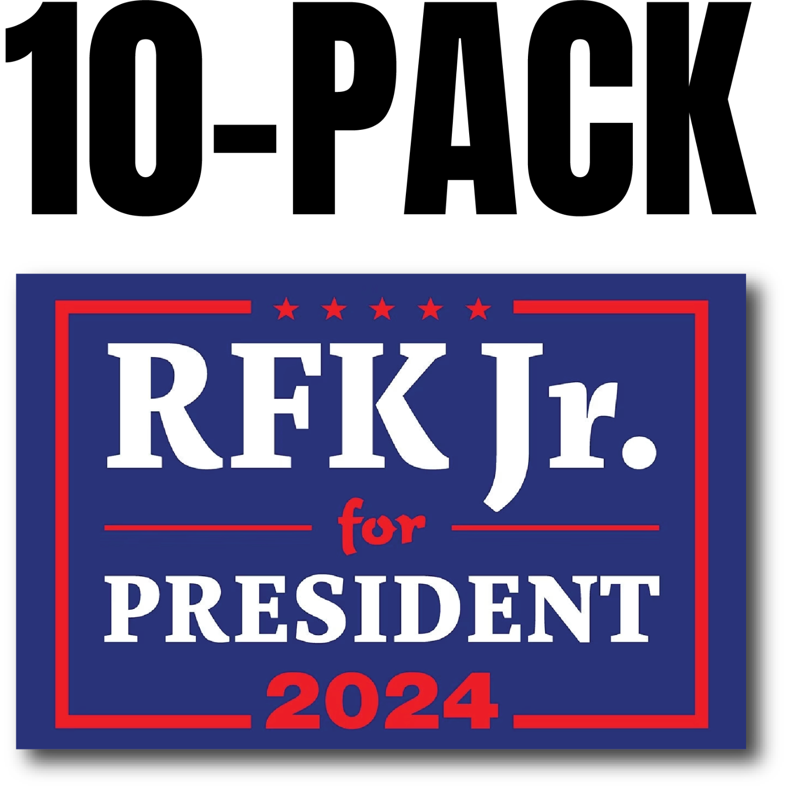 10-PACK RFK JR PRESIDENTIAL DEMOCRAT STICKERS DECAL 2024 RFK JR 5.5 ...