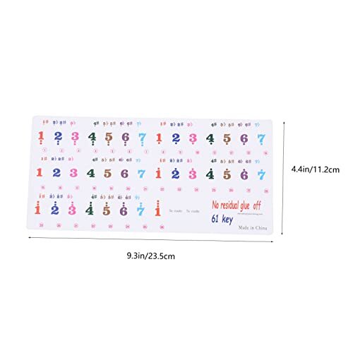 2 Sheets 61 Key Keyboard Stickers Letter Stickers Piano Letter Stickers ...