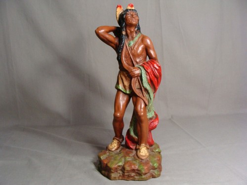 1 Vintage 1976 UNIVERSAL STATUARY 14" Tall Male Native American Indian ...