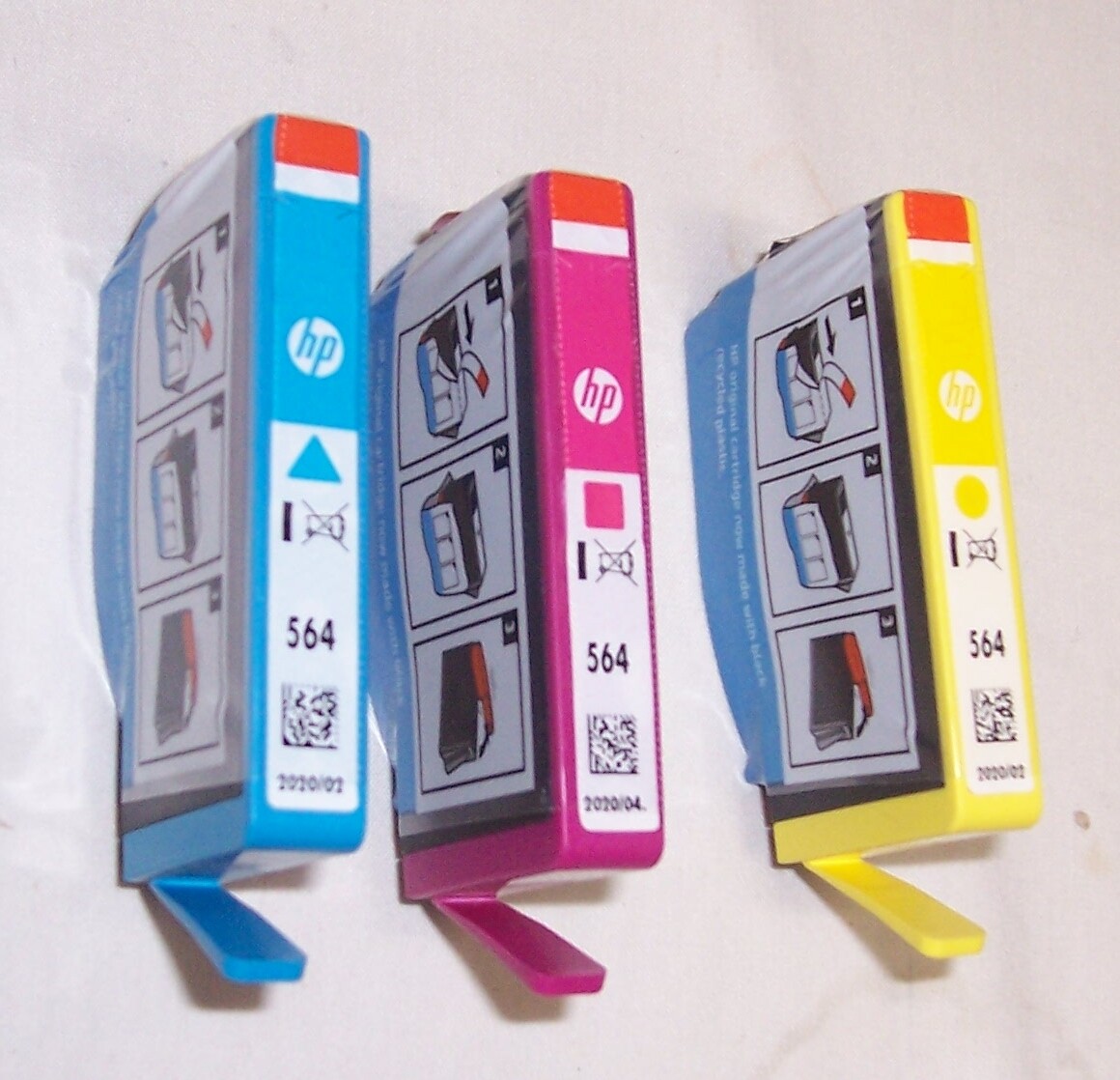 3 x HP genuine 564 cartridges (cyan,magenta,yellow) for C310a,C410a ...