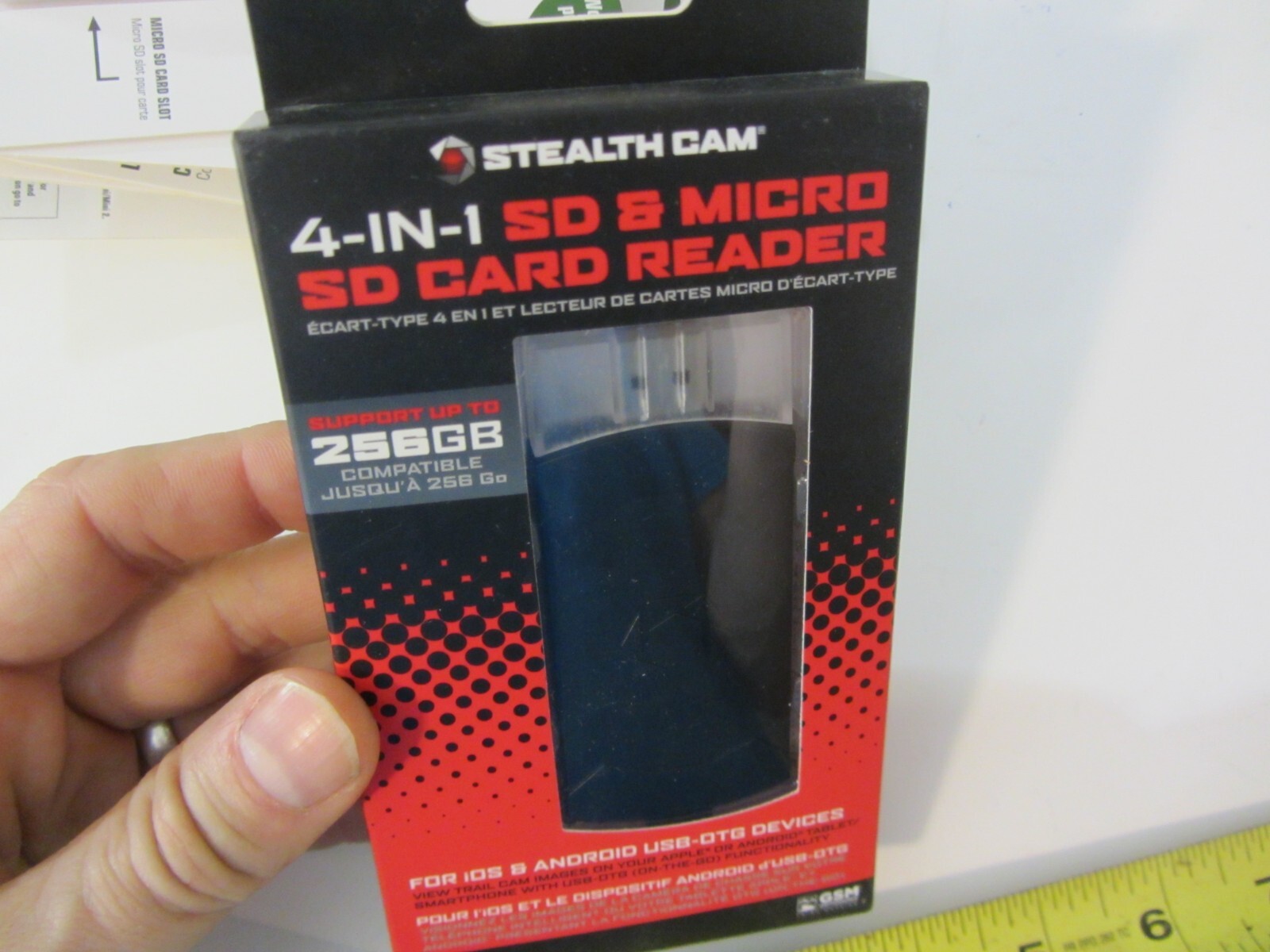 STEALTH CAM 4-in-1 SD & MicroSD Card Reader 256GB IOS & Android GSM ...
