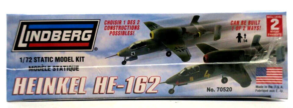 Lindberg Air Power 1/72 Heinkel HE-162 Model Kit No. 70518 | eBay