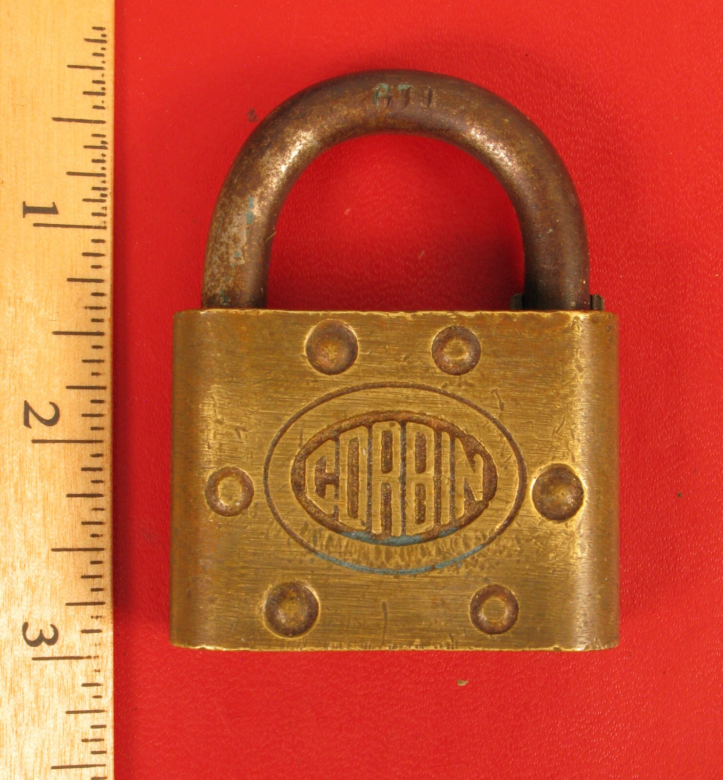 ANTIQUE CORBIN BRASS PADLOCK LOCK !!! | eBay
