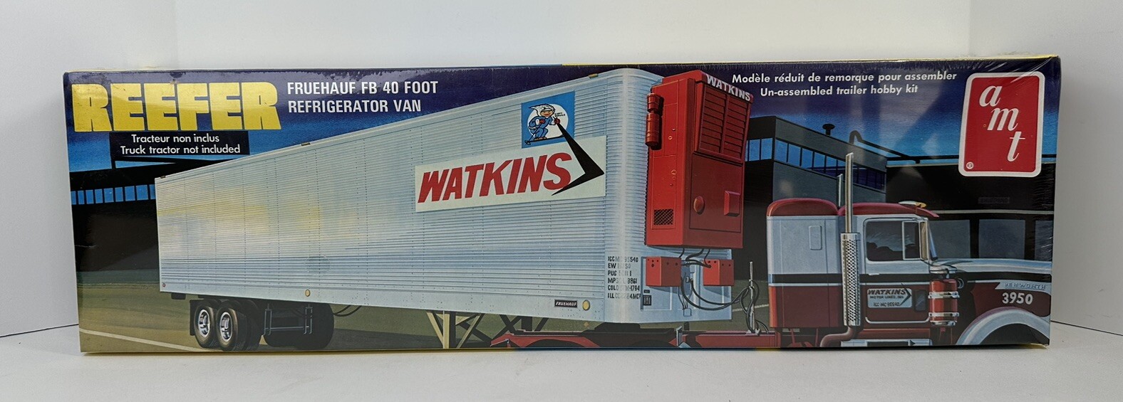 NIB AMT WATKINS REEFER FRUEHAUF FB 40 FOOT REFRIGERATOR VAN | 1:25 ...