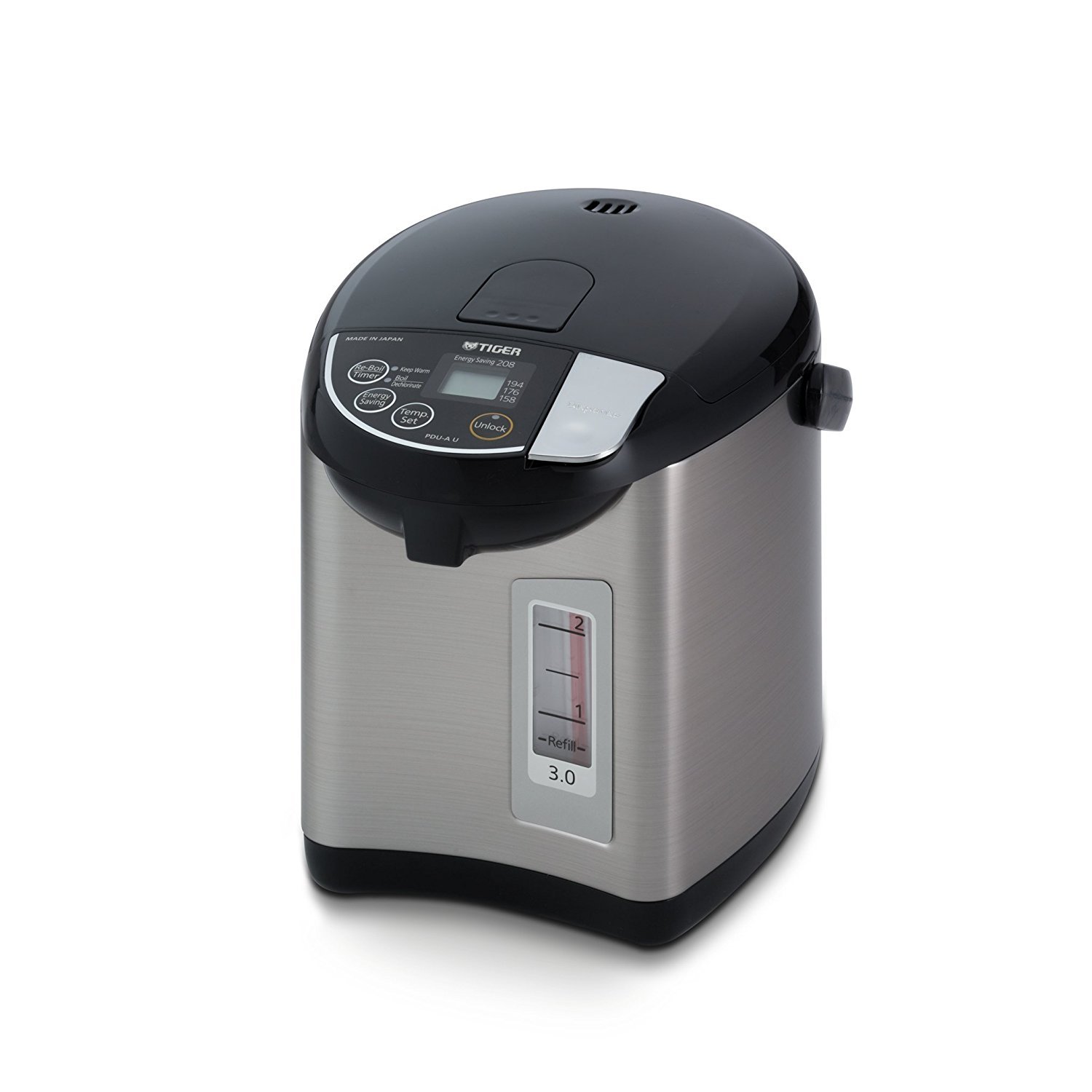 Tiger PDU-A30U-K Electric Water Boiler and Warmer, Stainless Black, 3.0 ...