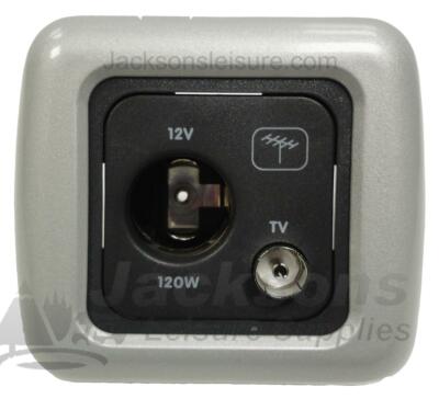 CBE TV OUTLET AERIAL SOCKET WITH SUPPORT & FRAME CARAVAN & MOTORHOME IN ...