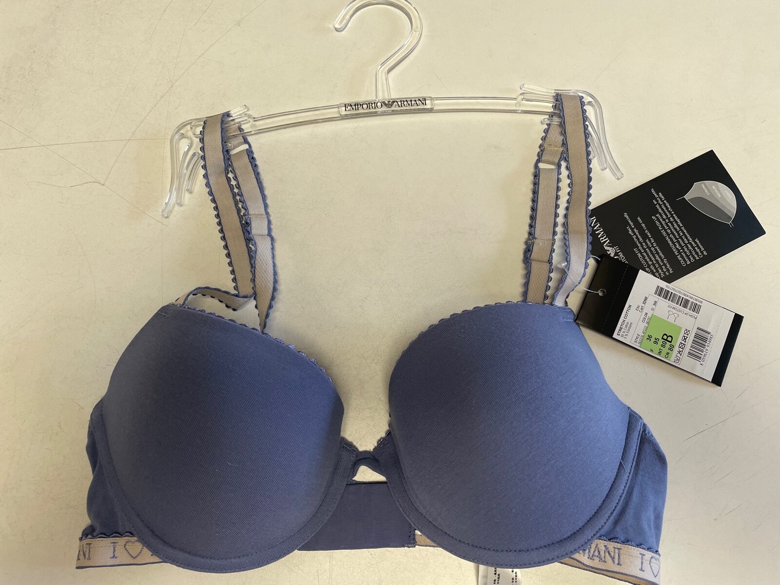 Emporio Armani Push Up BH mit Bügel T-Shirt-BH Gr. 70B rot hellbraun ...