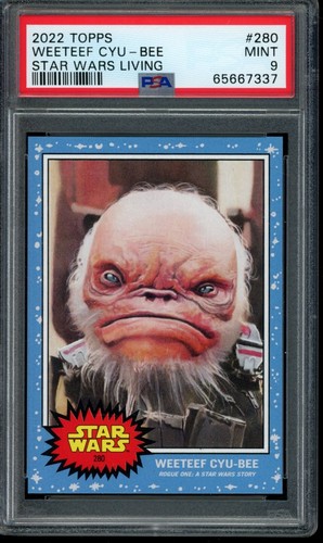 2022 Topps Star Wars Living Set #280 Weeteef Cyu-Bee PSA 9 Mint SP Card ...
