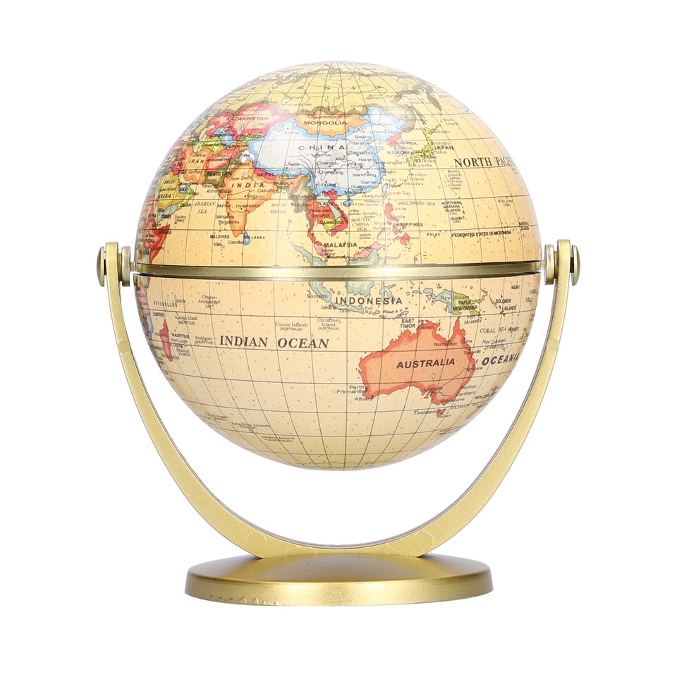 Mini World Map Globe Desktop Rotating Earth Geography Globe English ...