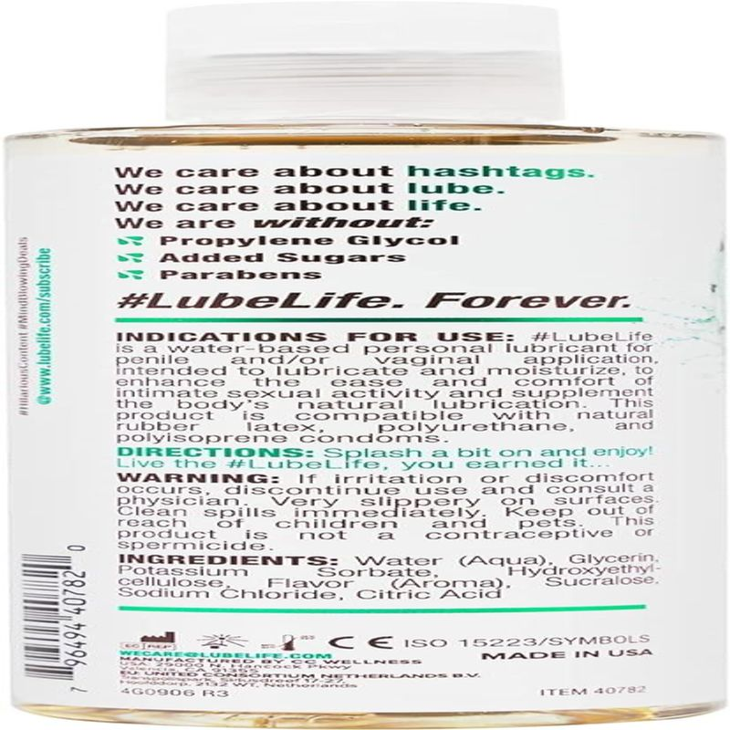 Lube Life Water-Based Mint Chocolate Chip Flavored Lubricant, Personal ...