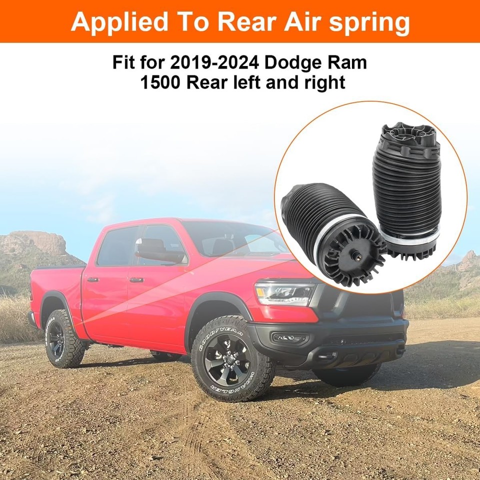 Pair L&R Rear Air Suspension Spring Bags For Dodge Ram 1500 2019-2024 ...