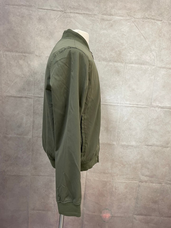 Primark Men’s Bomber Jacket Green Zip Up Size M | eBay