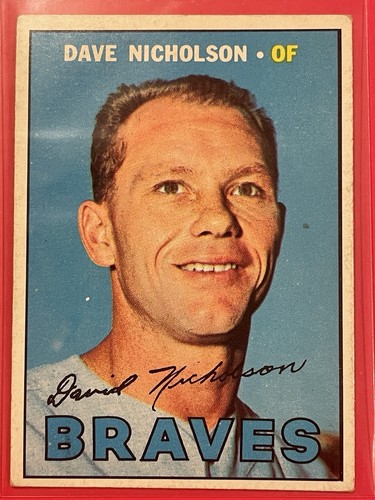 1967 Topps Dave Nicholson #113 Vintage Baseball Atlanta Braves | eBay