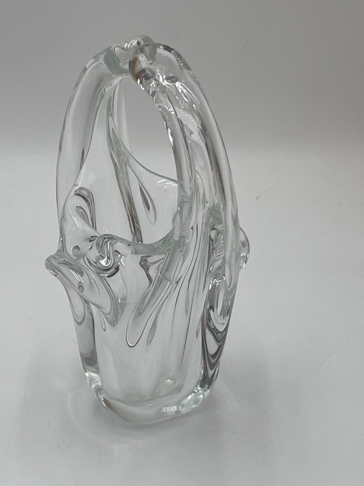Vintage Hand Blown Glass “Bride’s Basket” Split Handle | eBay