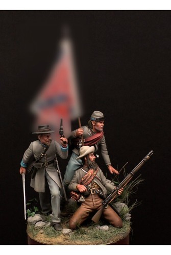 15th Alabama Volunteers Gettysburg 54mm Painted Miniature Soldier Pre ...