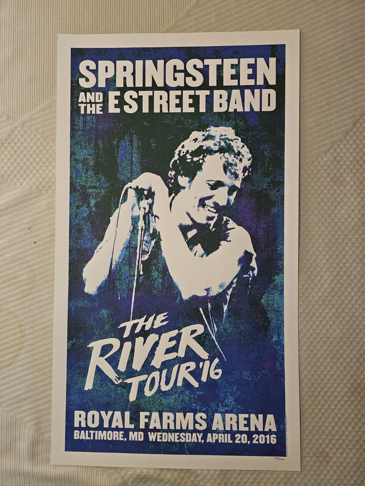 ORIGINAL SPRINGSTEEN OUT OF PRINT Baltimore 2016 RIVER TOUR POSTER #192 ...