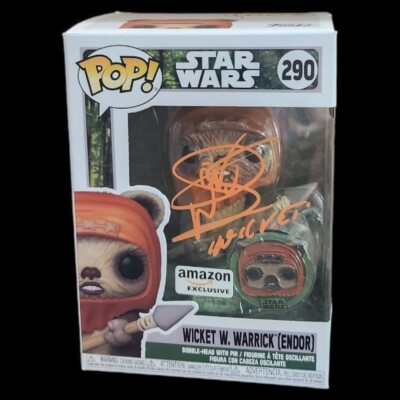 Funko Pop #290 Star Wars Wicket W. Warrick(Endor)Signed By Warwick ...