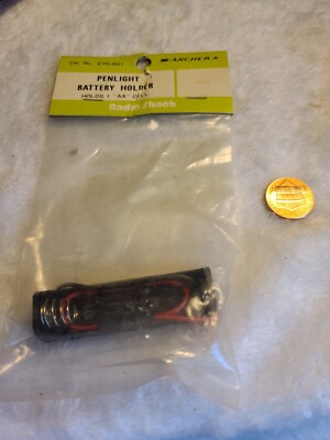 Radio Shack "AA" Battery Holder 270-401A Holds 1 "AA" BatteryRadio ...