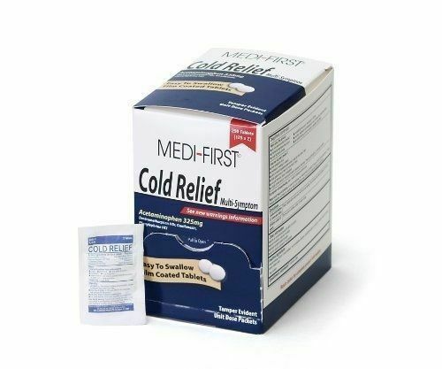 Medique Medi First 82248 Multi Symptom Cold Relief Coated Tablets 125 ...