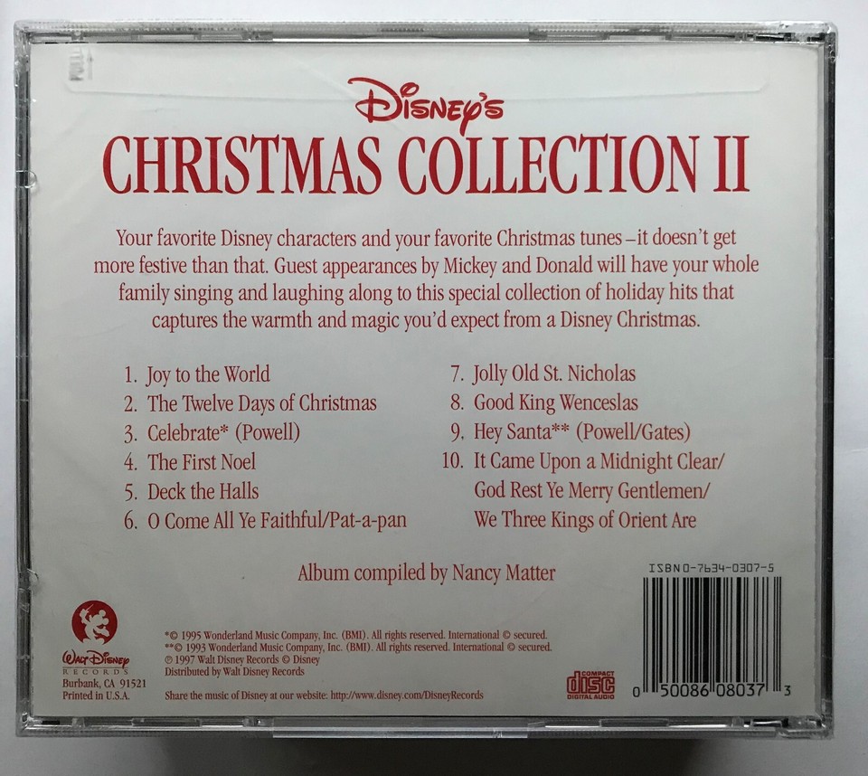 Disney's CHRISTMAS COLLECTION II cd 1997 NEW!! Sealed | eBay