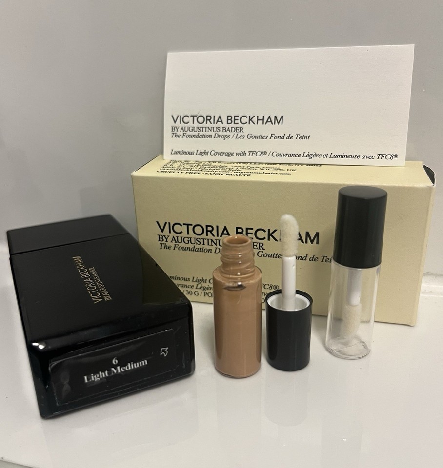Victoria Beckham Foundation Drops Shade 6 Light Medium Sealed Size 3ml ...