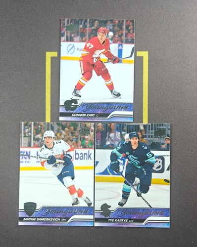 2023-24 Upper Deck Series 2 Young Guns Connor Zary ETC. 3 Cards Lot ...