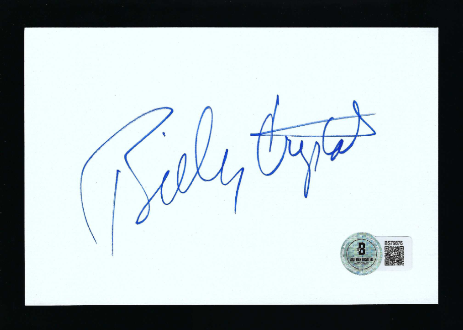 Billy Crystal signed 4x6 card Beckett Authenticated Throw Momma from ...