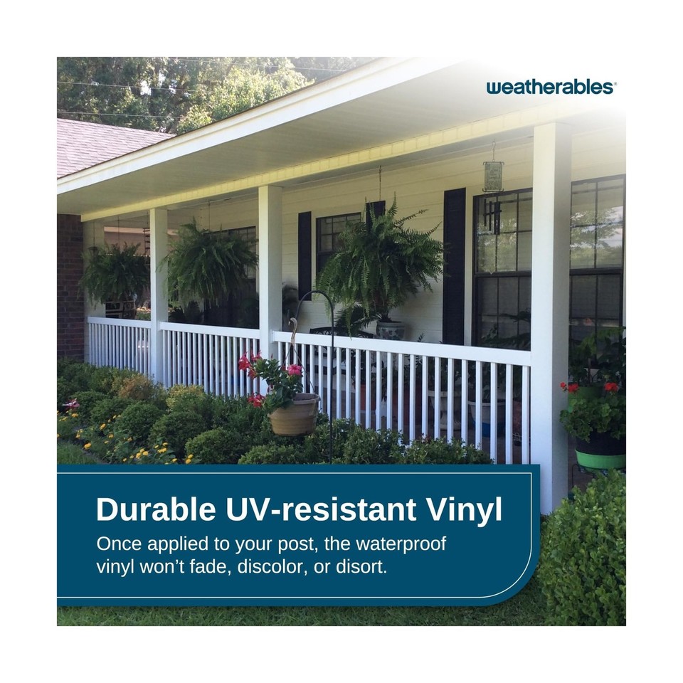 Weatherables 6x6 Post Sleeve – Weatherproof Premium Outdoor Vinyl Post ...