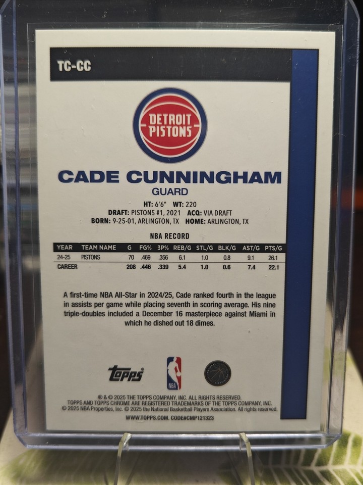 Cade Cunningham [Blue Mojo] #TC-CC 2025 Topps 1980 Chrome | eBay