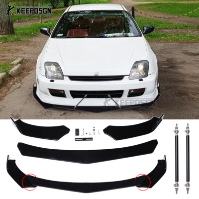 For Honda Prelude SiR Type-s Gloss Front Bumper Lip Splitter Spoiler ...