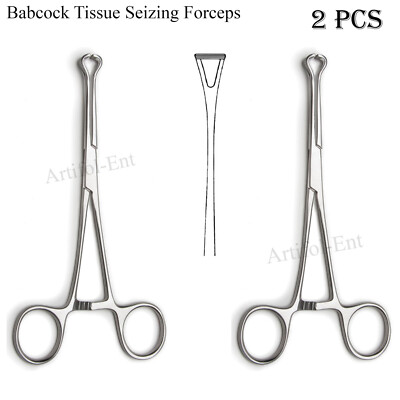 Babcock Forceps 18cm 7" 20cm 8" & 24cm 9.5" Intestinal Tissue Clamp 2 ...