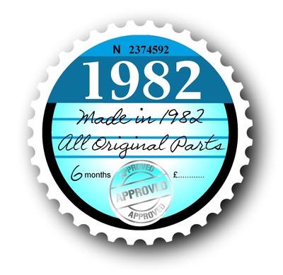 Retro 1982 Tax Disc Disk Replacement Vintage Novelty Licence Car ...