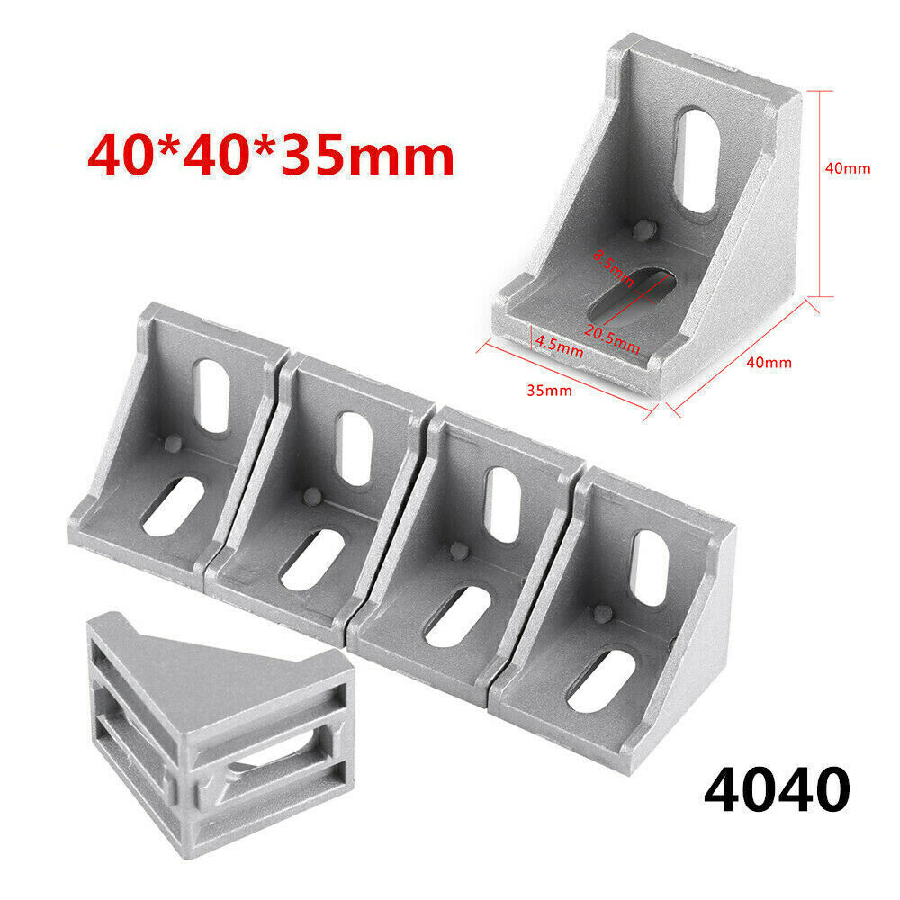 L Shape T-slot Brace Aluminum Right Corner Joint Angle Bracket ...