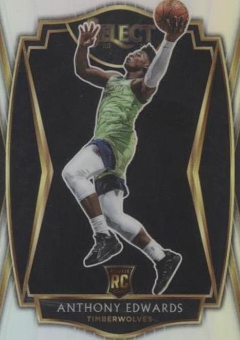 2020-21 Panini Select - Premier Level Anthony Edwards #169 Silver Prizm ...