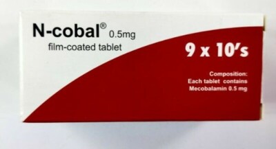 N-Cobal 0.5mg Mecobalamin For Numbness, Nerve Pain, B12 Deficiency 90's ...
