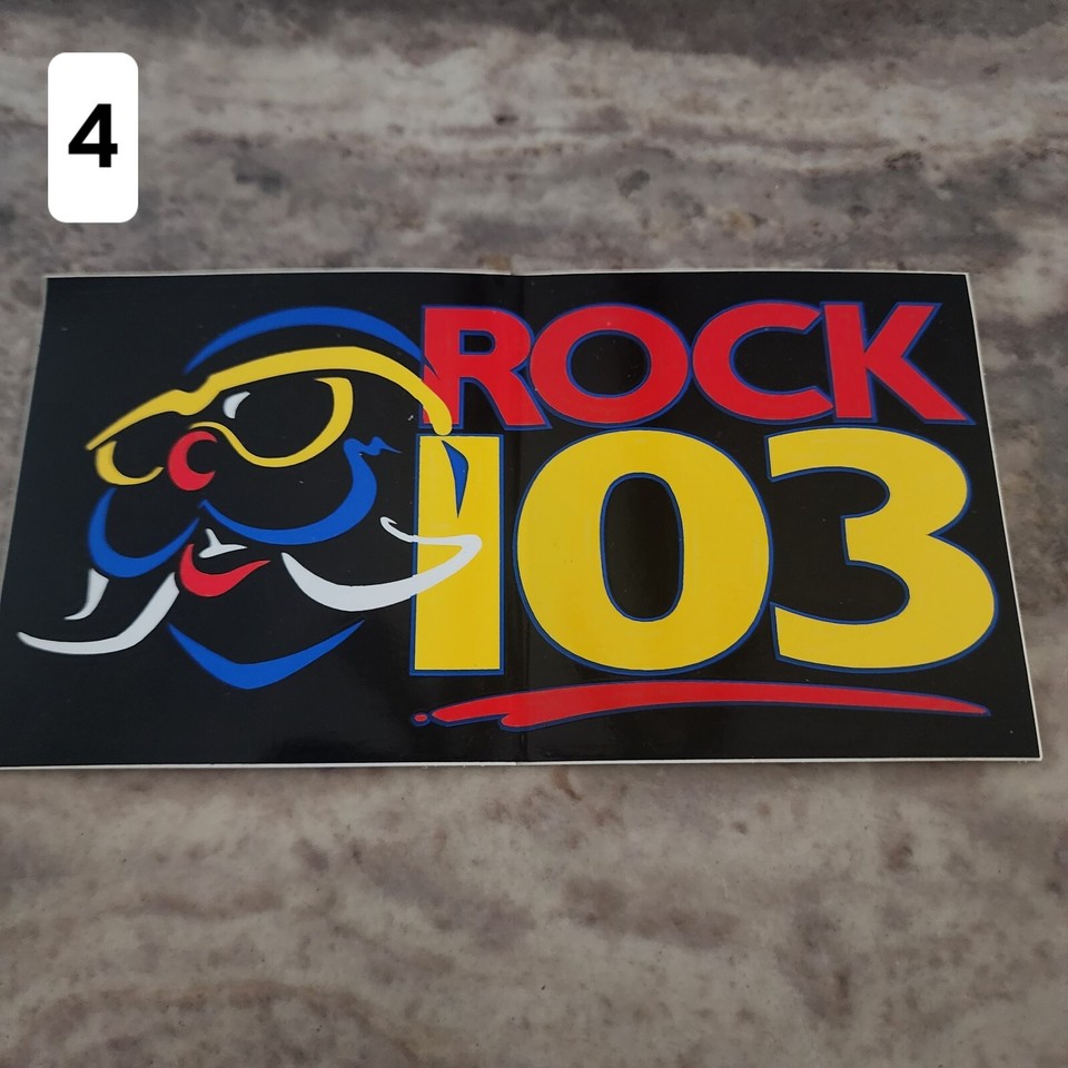 Classic ROCK 103, EAGLE, 96X Memphis Radio Station Stickers from 1980s ...