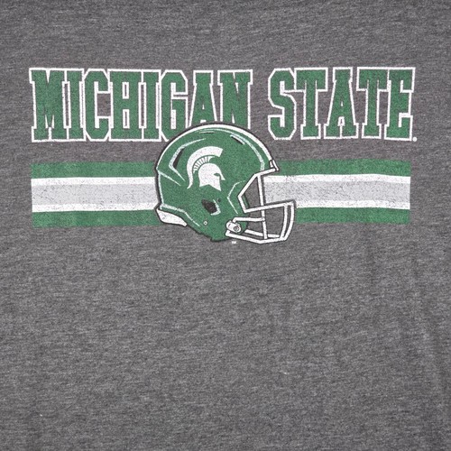 Michigan State Shirt ADULT GRAY EXTRA LARGE XL FOOTBALL COLLEGE MSU ...