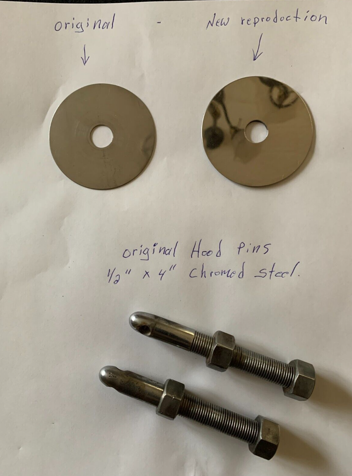 69 SC Hurst Rambler Hood Pins SCUFF PLATES hand made 20 gauge SS | eBay