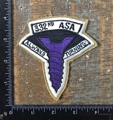 Vintage US Army 332nd ASA Army Security Agency Cut Edge Patch | eBay
