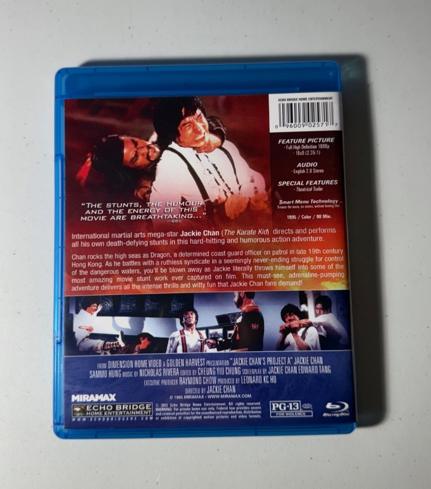 Jackie Chan's Project A (Blu-ray, 1983) Miramax | eBay