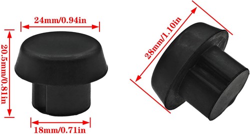 8 PCS Pool Cue Bottom Rubber Cover Plug Pole Tail Black | eBay