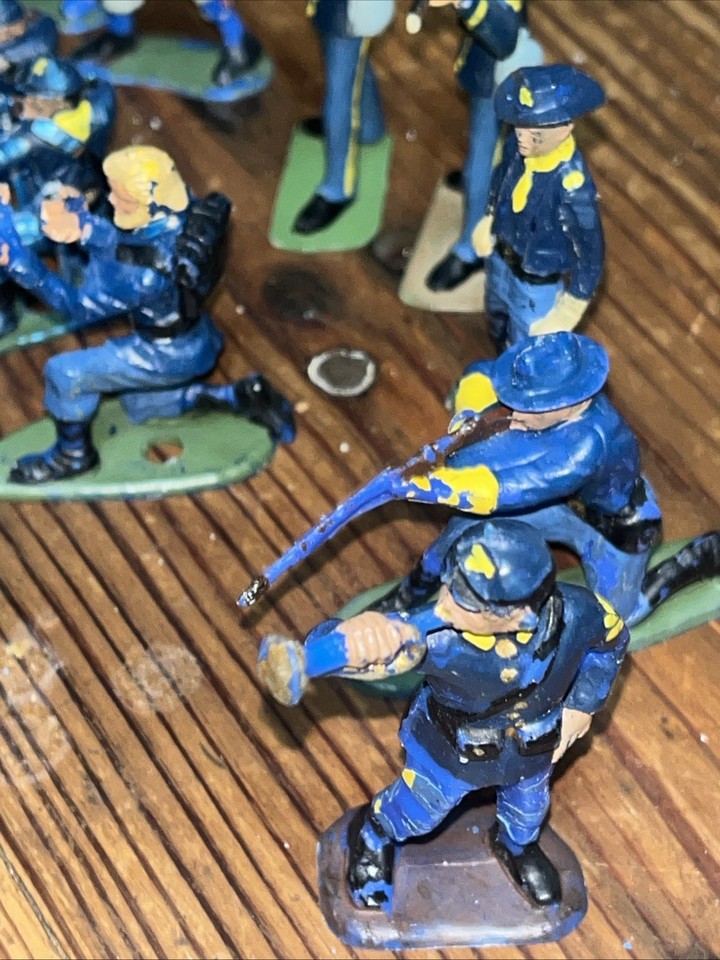 16 - Vintage Civil War Army Men Hand Painted Action Figures | eBay