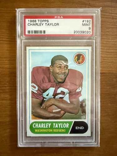 1968 Topps Football Charlie Taylor Washington #192 PSA 9 | eBay