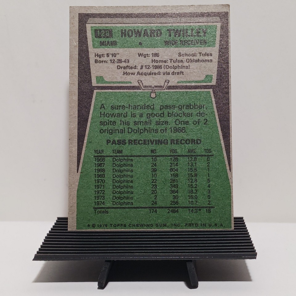 Howard Twilley 1975 Topps Football Card Fast Shipping #128 | eBay