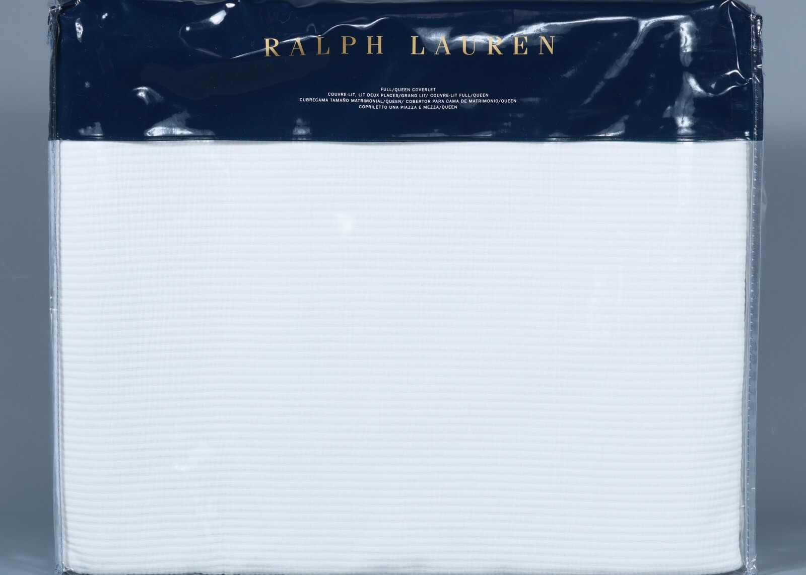 RALPH LAUREN AIDEN WHITE PARCHMENT 100% Cotton QUEEN Coverlet | eBay