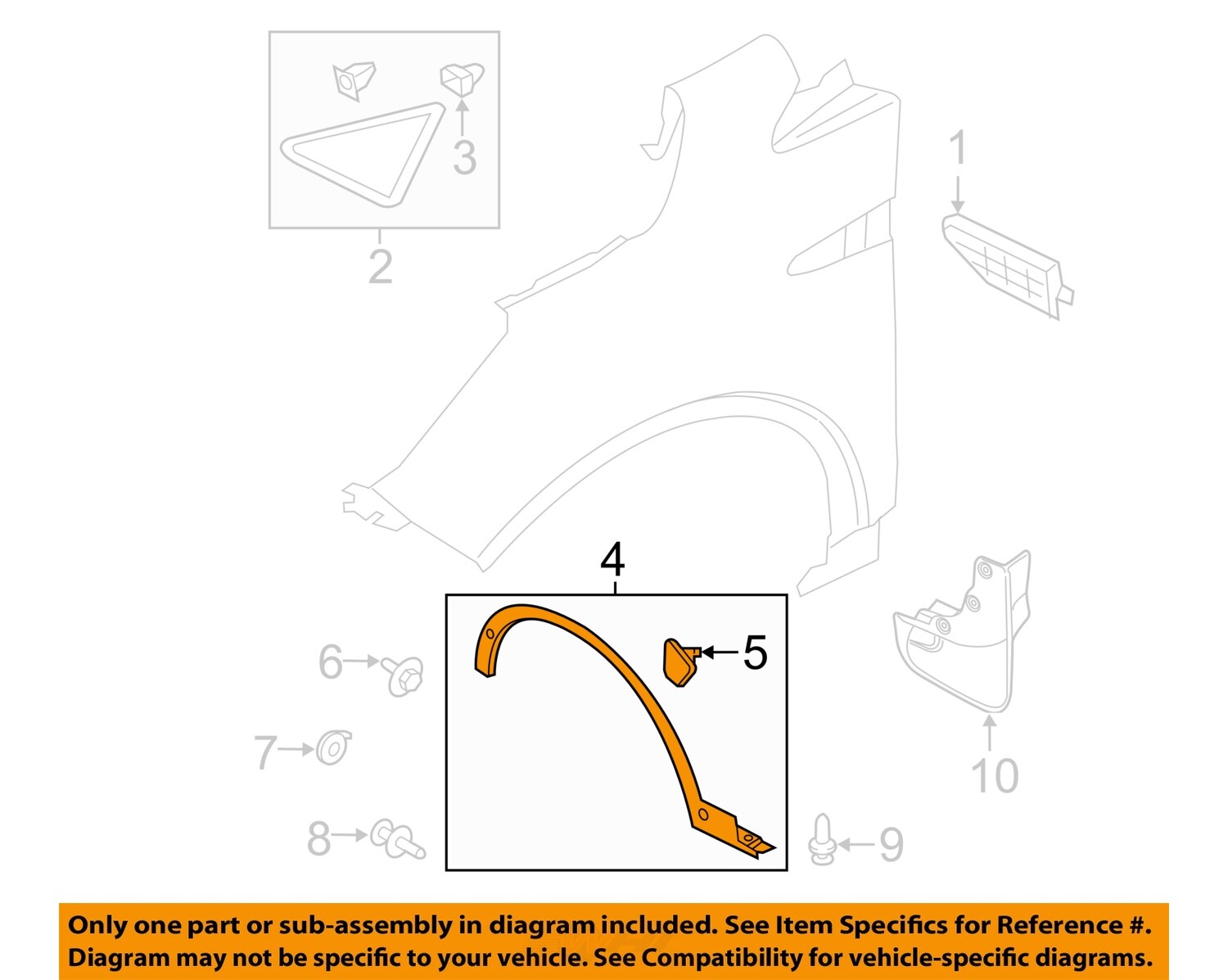FORD OEM 13-16 Escape Fender Exterior Trim-Wheel Opng Mldg Right ...