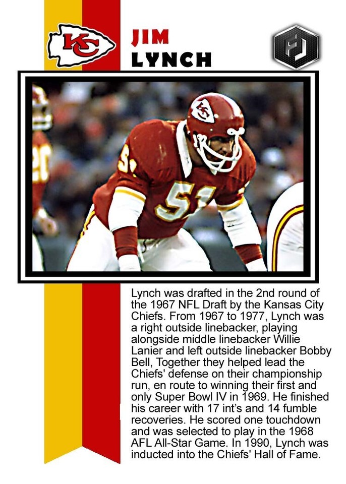 ACEO JIM LYNCH KANSAS CITY CHIEFS CUSTOM HAND MADE ART CARD | eBay