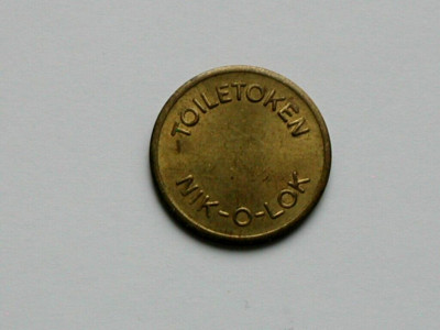 NIK-O-LOK Toiletoken Brass Token for Public Toilet - round O's legend ...