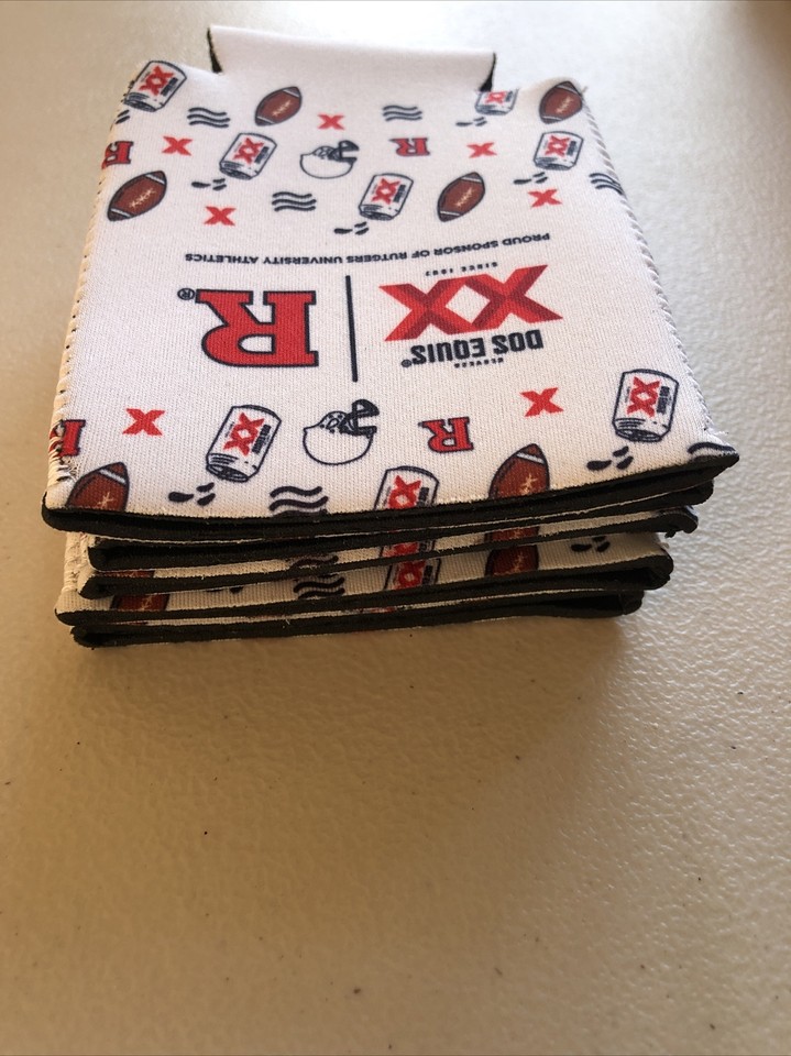 Lot of 5 Rutgers Football Dos Equis Bottle Holder New Keeps Beer Cold ...