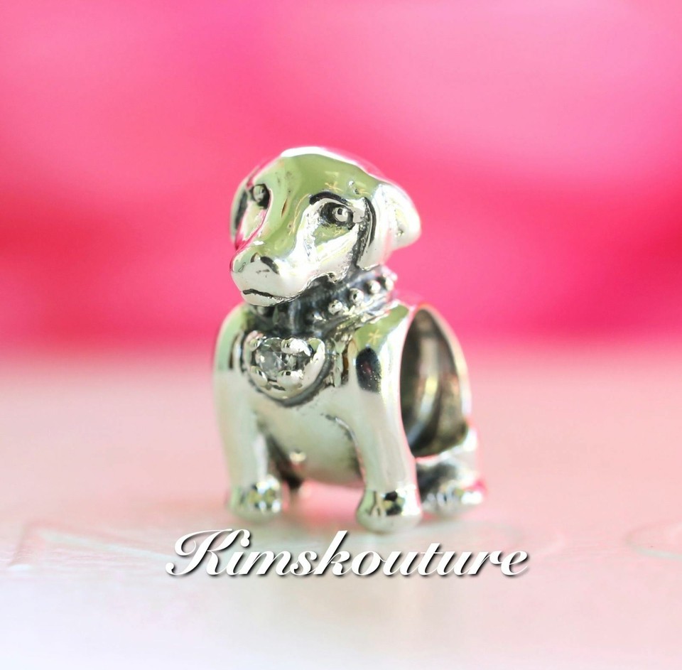 Authentic Pandora Labrador Dog Sterling Silver Bead Charm 791379CZ | eBay